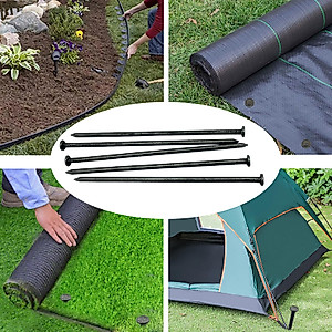 Metal Nails 50 Pcs 10-Inch Landscape Anchoring Spikes for Paver, Weed Barriers, Turf, House Construction, Carpentry Nail, Tent, Anchoring Spikes (10in 50pcs)