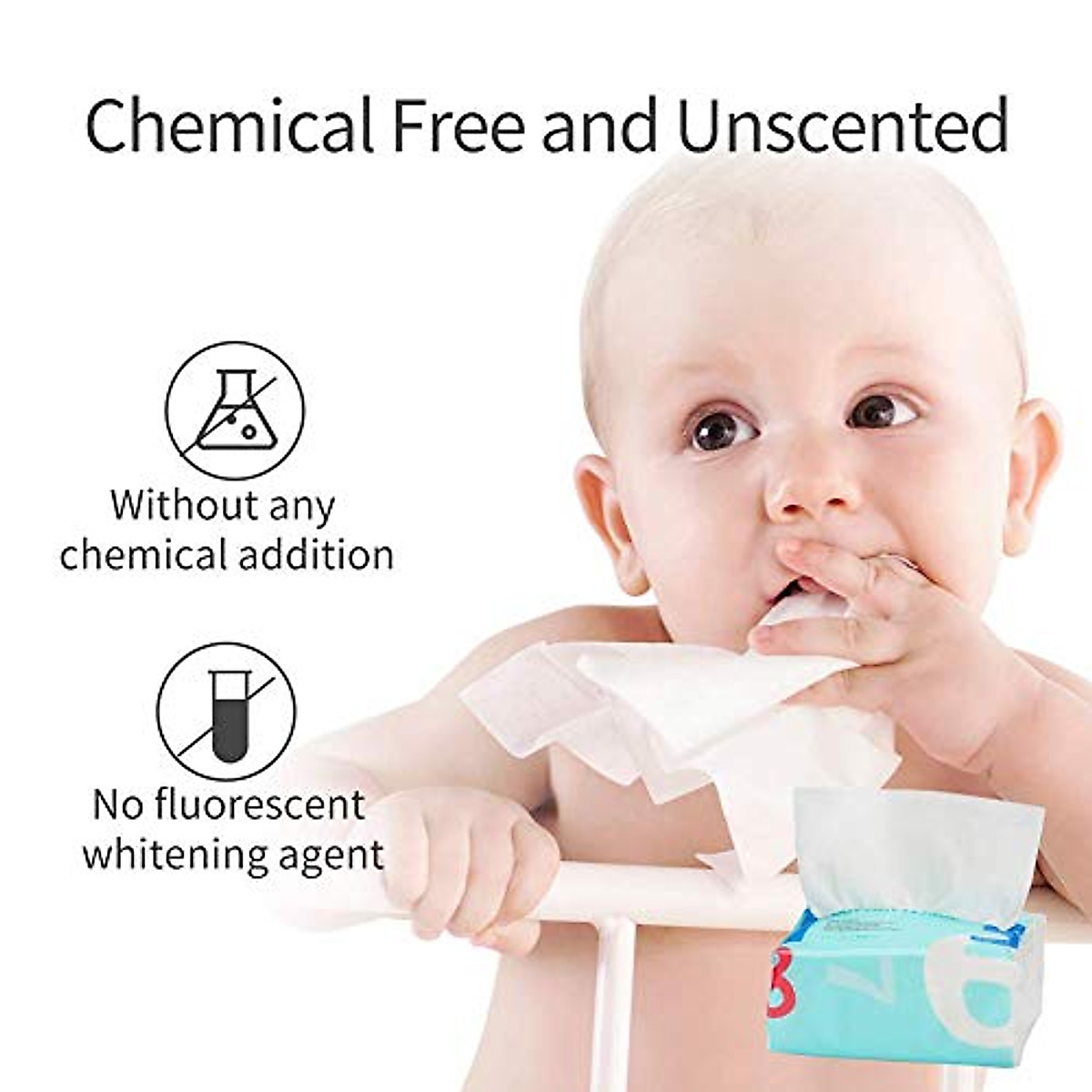 Winner Baby Dry Wipe, 100% Cotton, 600 Count Unscented Cotton Tissues for Baby’s Sensitive Skin