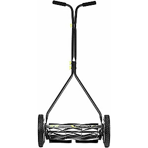 Earthwise 1715-16EW 16-Inch 7-Blade Push Reel Lawn Mower, Grey