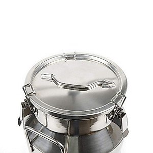 None/Brand 20L/ 5Gallon Stainless Steel Milk Can Heavy Duty Milk Jug Milk Bucket Wine Pail Bucket Bottle Liquid Container Storage Independent Embedded Silicone Sealed Lid