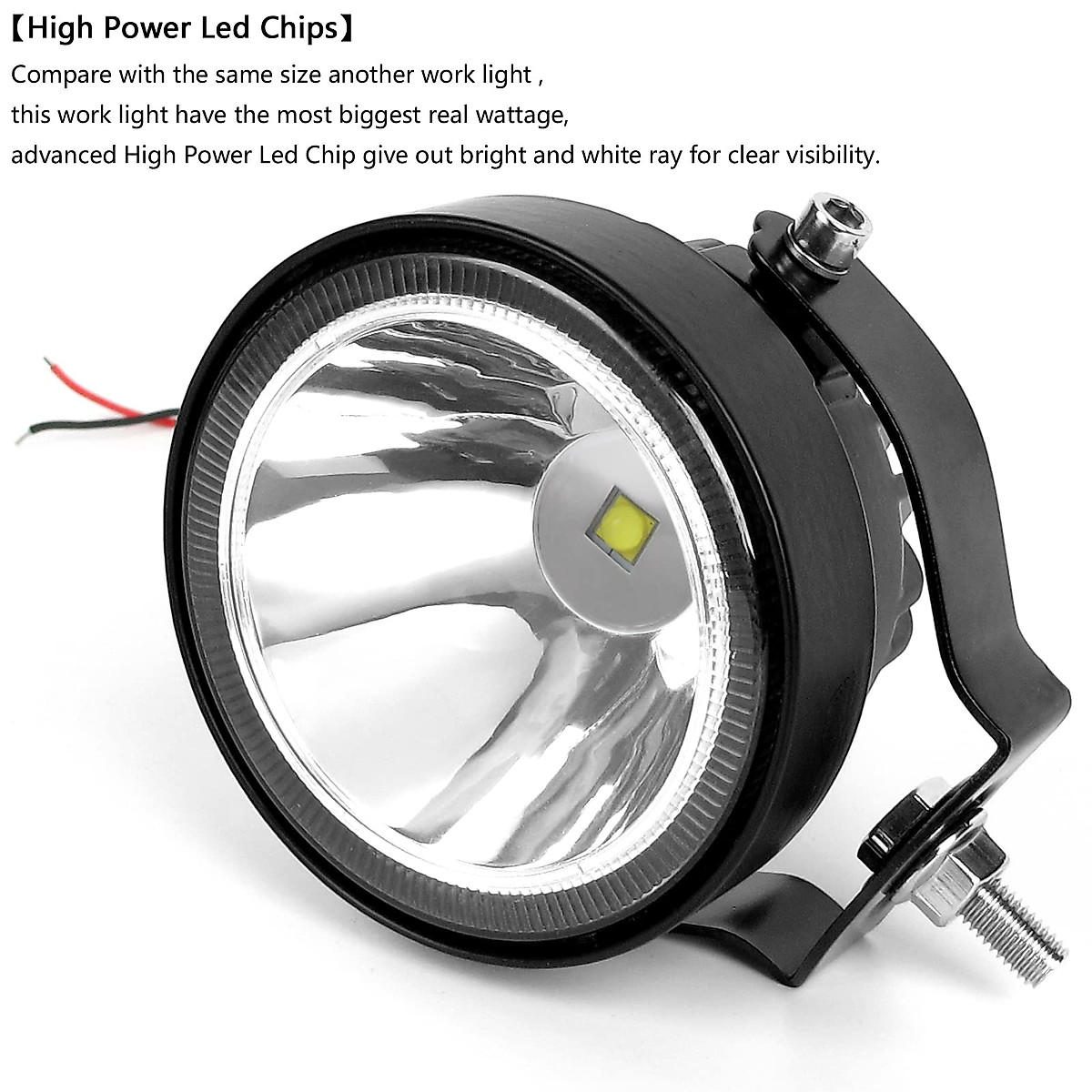 SUFEMOTEC Led Pod Light 4x4 Offroad Driving 2PCS 4 Inch 60W Super Bright Waterproof Work Auxiliary Bumper Lights Fit For 12V 24V Car Truck ATV Boat Motorcycle Round Fog