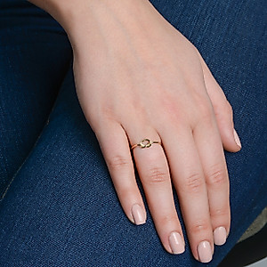 Kooljewelry 14k Yellow Gold Love Knot Ring (size 8)