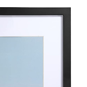 skyDrama Solid Wood 20x24 Picture Frame Black, Display 16x20 Photo without Mat or 20x24 Poster with Mat, Light Weight High Transparent Wooden 20by24 Frame for Wall - 20"x24"/Black/1Pack