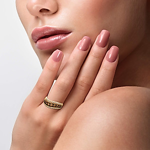 LE VIAN 1 1/5 Carat White and Chocolate Diamond Wavy Three Row Band Ring for Women in 14k Yellow Gold (H-I/Fancy Brown, VS2-SI1, cttw) Anniversary Promise Ring Size 7 by LeVian