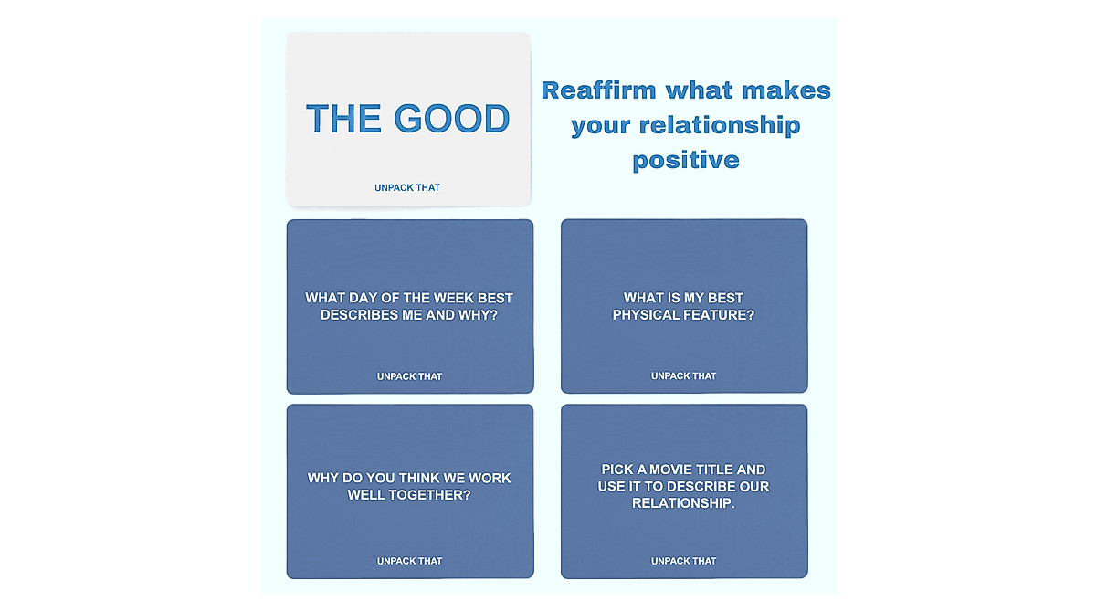 UNPACK THAT Conversation Cards for Couples & Families | Deep ...