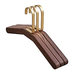 N/A Solid Wood Hanger Household one-Shoulder Seamless Bag Non-Slip Clothes Hanger Set Anti-Shoulder Corner Hook Hanger (Color : A, Size