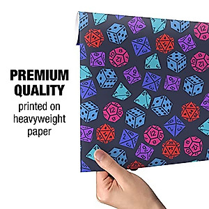 GRAPHICS & MORE Dungeon Dice Pattern for Fighting Dragons Gift Wrap Wrapping Paper Rolls