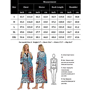 Bloggerlove Womens Robes Lightweight for Hospital Delivery House Coat Maxi House Dress Zip Up Bathrobe Leightweight Nightgown Long Sleepwear House Dress Caftan
