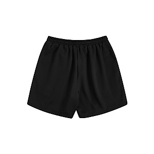 GORGLITTER Men's Graphic Cool Shorts Drippy Workout Designer Shorts Streetwear with Pockets Los Angeles Print Black Medium