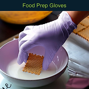 Lilac Nitrile Disposable Gloves - 50 Count - 3 Mil Nitrile Gloves Medium - Powder and Latex Free Rubber Gloves - Surgical Medical Exam Gloves - Food Safe Cooking Gloves