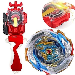 Mopogool Left Right Sparking Launcher Bey Burst Evolution Turbo GT Blades Battling Tops String Launcher Grip B-154 DX Booster Imperial Dragon.IG Sen Starter Set Gaming Top Spinning Toys Gift for Boys