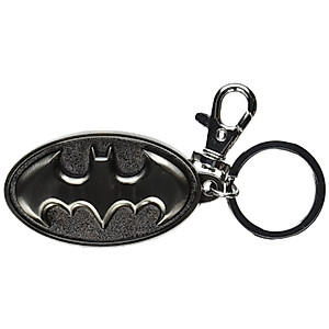 DC Batman Logo Pewter Keyring Silver, One Size