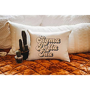 Sorority Shop Sigma Delta Tau Pillow – Retro Design, 12" x 16" Lumbar Pillow Sorority