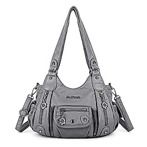 Handbag Hobo Women Handbag Roomy Multiple Pockets Street ladies' Shoulder Bag Fashion PU Tote Satchel Bag for Women