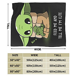 Bed Throws Blanket Ultra-Soft Micro Fleece Blanket Throw All Seasons for Kids Adults  Warm Throw Blanket for Nap (50in×40in)
