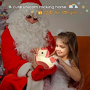 GZOKMOG Night Light for Kids, Touch Control Dimmable Baby Light, Cute Silicone Stress Relief Lamp for Kids, Gift for Girls and Boys (Pink)