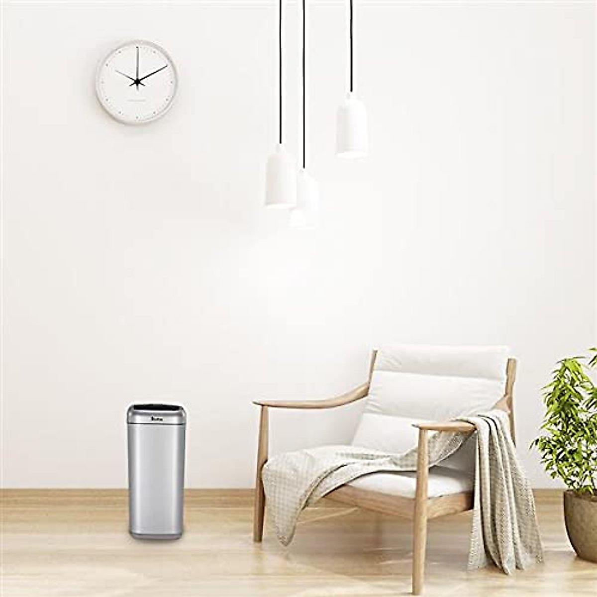 Zokop 35L Smart Motion Sensor Automatic Trash Can Waste Bin Silver