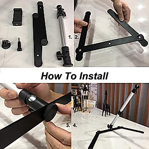 Photo Copy Pico Projector Stand Overhead Phone Mount Adjustable Tabletop Teaching Online Stand for Live Streaming Baking Crafting Demo Online Video and Draw Recording