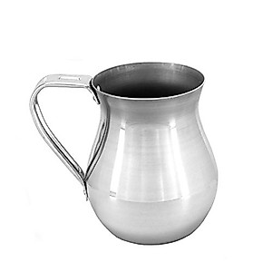 Imusa Aluminum Chocolatera (Hot Chocolate Pitcher). Bundle with a Wooden Chocolate Mixer - Molinillo 14" (1.4 Quart)