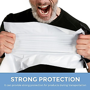 Metronic Poly Mailers 12x15.5 100 Pcs | Medium Shipping Bags for Clothing | Mailing Bags for Small Business, Shipping Envelopes, Packing Bags in White