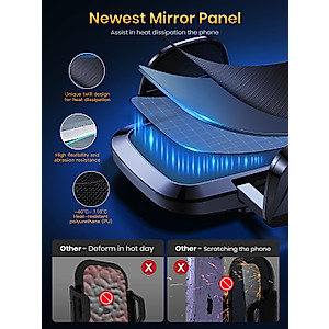 TOPK 2-Pack Phone Holders for Your Car [Wider Clamp & Metal Hook] Car Phone Mount [Thick Cases Friendly] Air Vent Clip Cell Phone Holder for Smartphone, iPhone, Automobile Cradles Universal