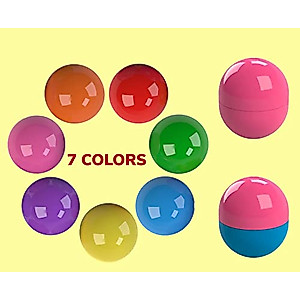 Vending Machine Capsules in Bulk - 50 Pcs Toy Capsules - Assorted Colors 1.3 Inches Oval Plastic Capsules - Prize Container Vending Capsule - Plastic Party Favor Containers