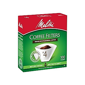 Melitta #4 Cone Coffee Filters, White, 100 Count (Pack of 6) 600 Total Filters Count - Packaging May Vary
