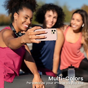 ORNARTO Compatible with iPhone 11 Pro Liquid Silicone Case 5.8 inch, Slim Liquid Silicone Case with Open Bottom Style Soft Gel Rubber Cover - Sand Pink