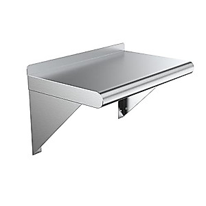 AmGood 12" X 16" Stainless Steel Wall Shelf | Metal Shelving | Garage, Laundry, Storage, Utility Room | Restaurant, Commercial Kitchen | NSF