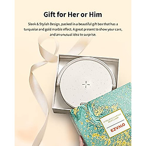 LED Night Light, EZVALO Music Bedside Lamp with Wireless Charger, 4 in 1 Touch Lamp, Portable Bluetooth Speaker, Phone Holder, Dimmable Wireless Charging Lamp Birthday Gifts for Women, Men, Dad, Mom