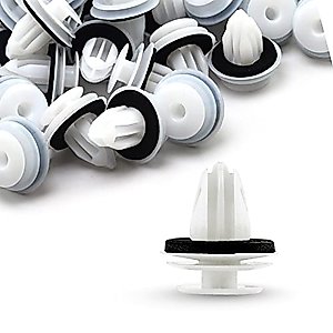 jeseny 200 PCS Auto Bumper Fastener Rivet Clip, Quality Nylon Push Rivets Splash Shield Clips, Fender Dashboard Door Clip Panel Retainer Set, Compatible with Most Vehicles (White)