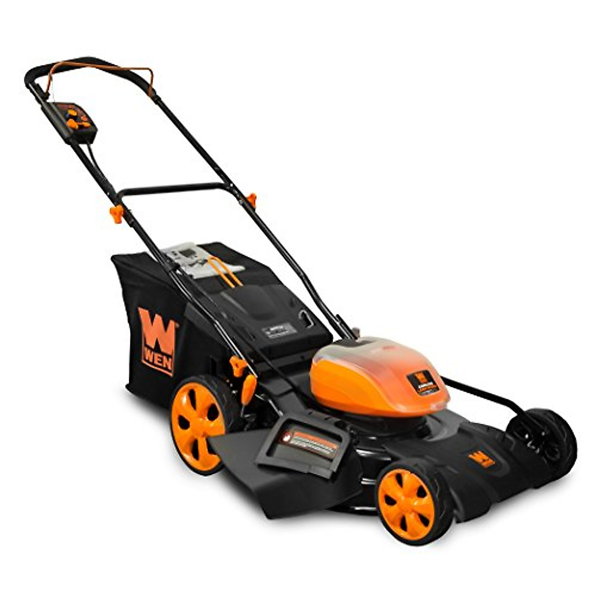 WEN 40441 40V Max Lithium Ion Cordless Lawnmower, 21-Inch Deck