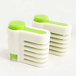 UPKOCH 5pairs Bread Kitchen Stratification Cutting Bakeware Tool Leveler Fixator Cut Slicing Green Slicer Layer Accessories Plastic Shopgreen Layers for Toast Cutter Cake Slice Pastry