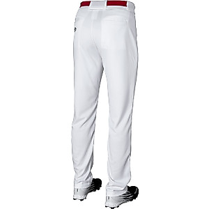 Rawlings Boys Solid Youth Semi-Relaxed Pants, X-Large, White, White, X-Large US