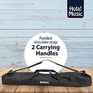 Microphone Stands Gig Bag by Hola! Music, Dual Compartment, 50 Inch Long with Shoulder Strap