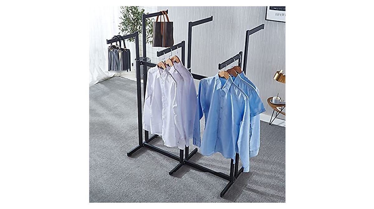 Stylish 6-Way Garment Rack for Retail Displays