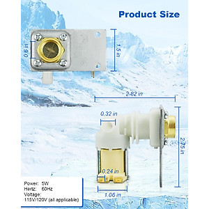 040003579 Water Inlet Valve Compatible with Manitowoc Ice Machine U0140 U0190 U0240 U0310, 115V/120V