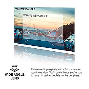 Rovi CL-6001 Magnetic Mount 1080p Full HD High Definition Panoramic Car Dash Camera Recorder with 1.5 Inch Wide Screen Wi-Fi, GPS, Loop Video Recording, Impact Detection and 360 Degree Rotation