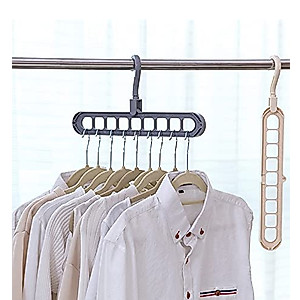 Magic Hanger Space-Saving Hanger Multifunctional Smart Wardrobe Magic Hanger Premium Wardrobe Clothing Stacking Hanger 9 Slots (Pack of 4)