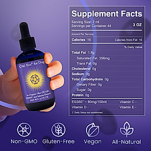 C60 Evo Dog Supplement, Pure ESS60 in Extra Virgin Olive Oil for Dogs, All-in-One Dog Immune Supplement, Dog Joint and Energy Support, Infused with Natural Bacon Essence, 3 oz - C60 Evo