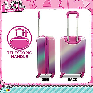 FUL L.O.L Surprise! 21 Inch Kids Rolling Luggage, Hardshell Carry On Suitcase with Wheels, Multi