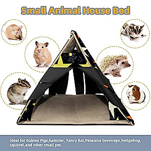 Y-DSIWX Guinea Pig Hideout Cozy Hamster House Cave for Bunny Chinchilla Hedgehog Small Animal Colorful Stras Christmas