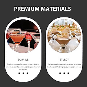 DOITOOL Plastic Martini Glasses Set of 20, Clear Coupe Cocktail Glasses, Exquisite Coupe Glasses for Cocktails for Home, Bar, Restaurants and Parties