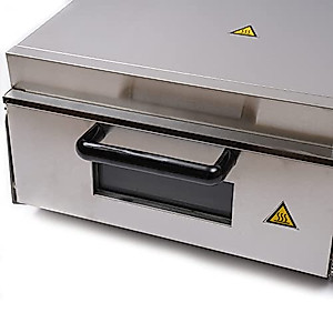 TdiriNar 110V Stainless Steel Electric Pizza Pan Single Layer Bakery Oven Catering Equipment, 12-14 Inches Commercial/Household High Efficiency Pizza Machine For Bakery,Coffee Shop,Restaurant