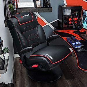 VON RACER Video Game Chair with Speakers, 2.1 Audio Foldable Floor Gaming Chair, Pedestal PC Chair 2 Speakers and 4” Subwoofer