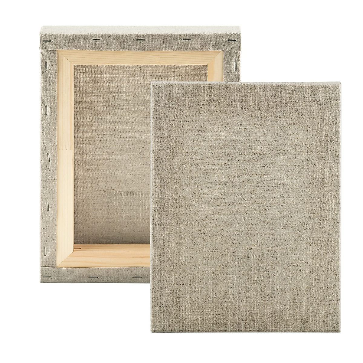 Senso Clear Primed Linen Stretched Canvas - Multi-Media Stretched Canvas for Oils, Acrylics, Pastels, & More! - 12x12"