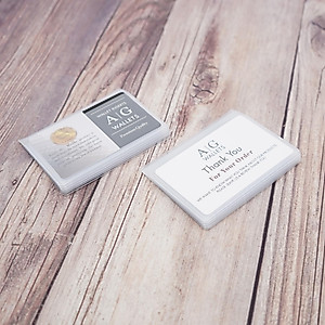 AG Wallets Set of 2 Clear Premium Quality Wallet Insert from (Trifold 6 Page)