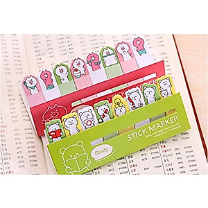 Funny Animals Sticker Bookmark Marker Memo Flags Index Tab Sticky Notes,Pack of 7