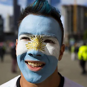 MEICOLY Blue Face Body Paint Stick(1.06 Oz),Blue Face Paint Sadness,Sweatproof Waterproof Pale Blue Body Paint for Corpse Bride Halloween SFX Avatar Sally Makeup,Blue Eye Black Stick,Light Blue