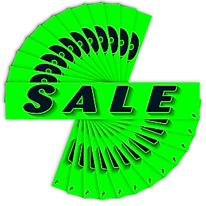 VERSA-TAGS 7.5" Black/Green Vinyl Number Decals 11 Dozen Set Windshield Pricing & 1 Pack of Each of Extra Clean, Financing Available, Sale 14.5" x 2.75" Sticker Windshield Decal Auto Dealership